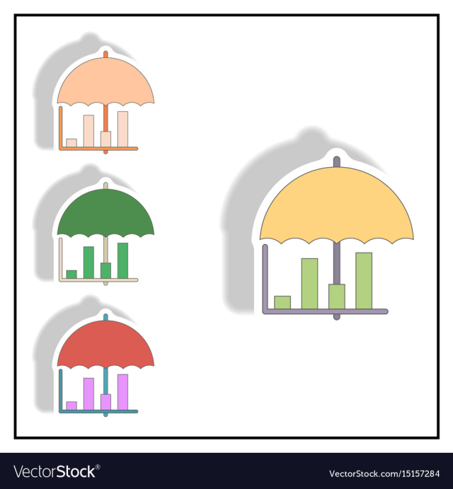 Free: Protect the stock market bar graph business vector image - nohat.cc