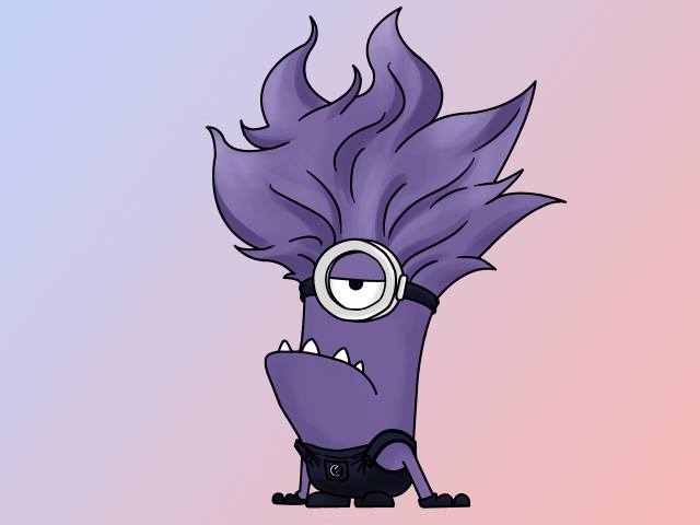 Purple Minion Drawing