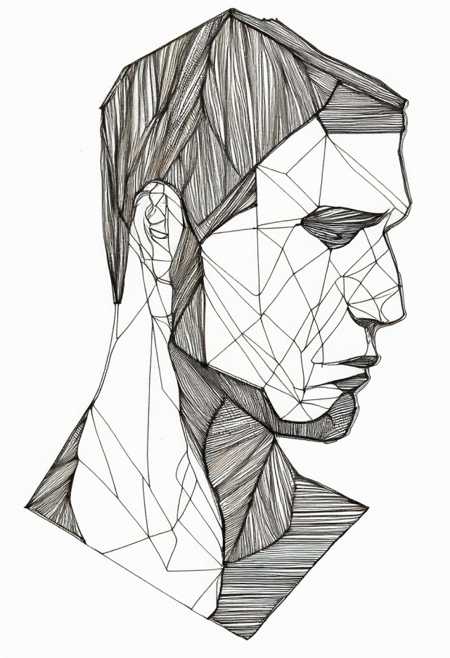 Free: Quiet man artwork, drawing in minimalist line style - nohat.cc