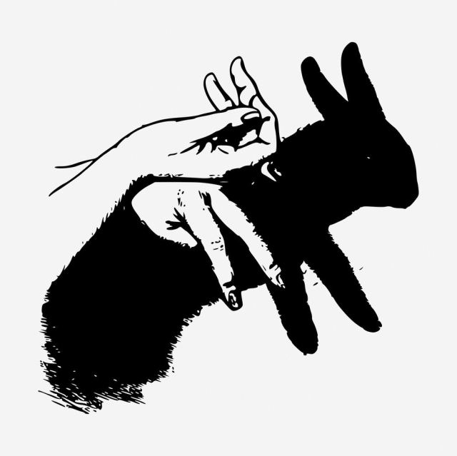 Free: Rabbit hand shadow clipart illustration | Free Vector - rawpixel ...