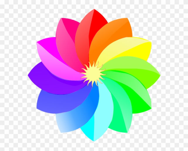 Free: Rainbow Flower Clipart - nohat.cc