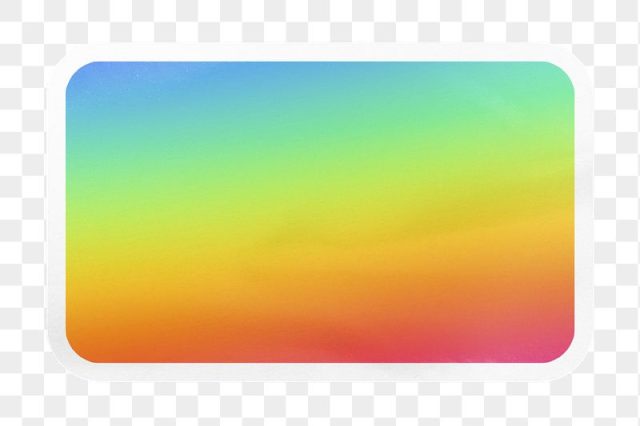 Free: Rainbow gradient png rectangle badge | Free PNG - rawpixel - nohat.cc