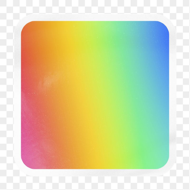 Free: Rainbow gradient png square badge | Free PNG - rawpixel - nohat.cc