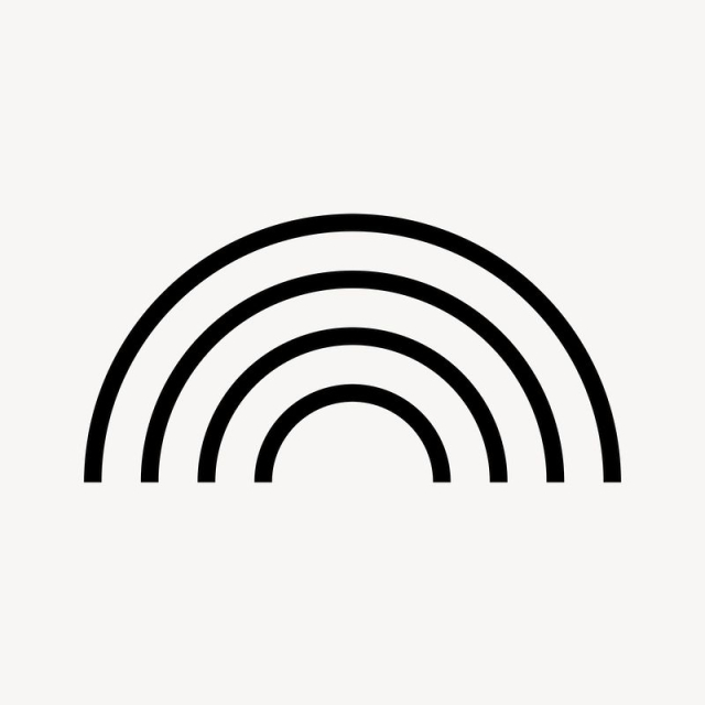 Free: Rainbow line icon, minimal design | Free Icons - rawpixel - nohat.cc