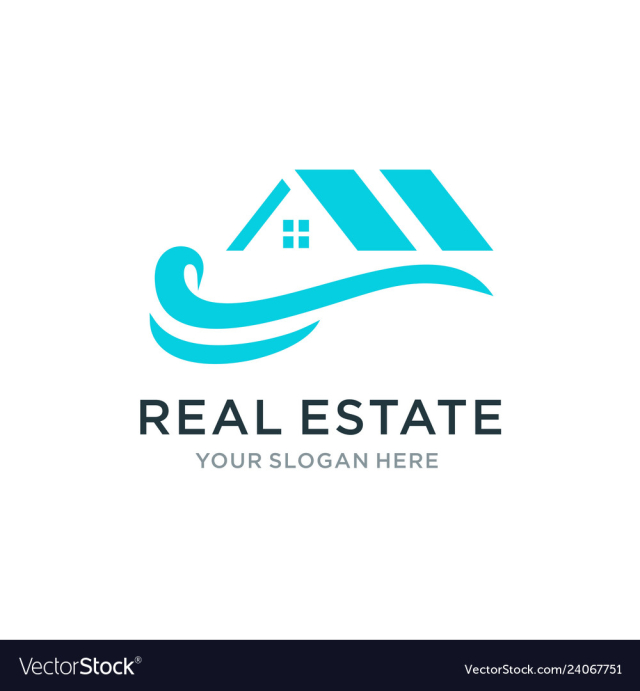 Free: Real estate with wave logo vector image - nohat.cc