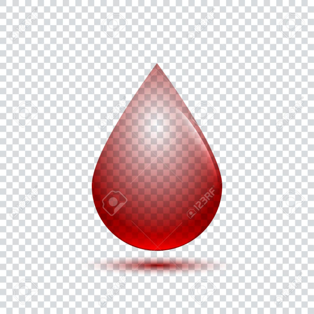 Free: Realistic Blood Drop With Shadow On Transparent Background ...