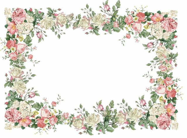 Vintage Flower Border Clip Art 30+ Funeral Flower Border Stock