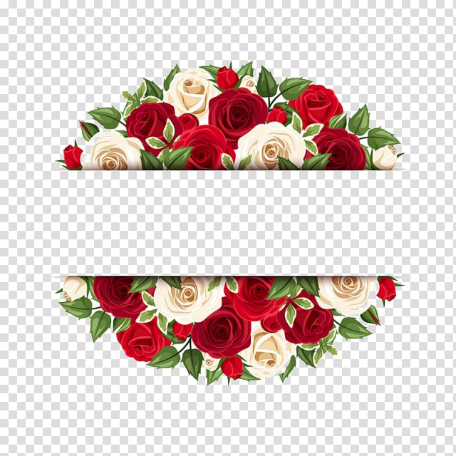 Free: Red and yellow roses banner illustration, Rose Flower Floral ...
