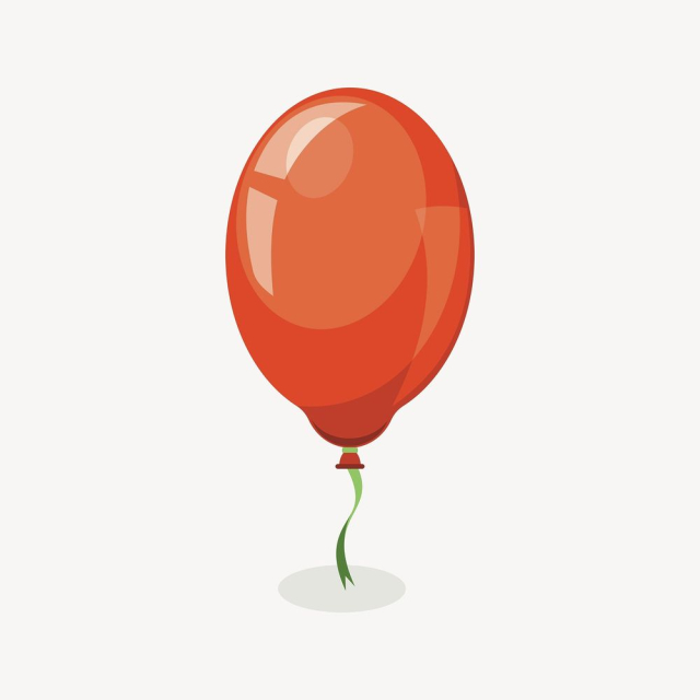 Free: Red balloon sticker, party decoration | Free PSD - rawpixel ...