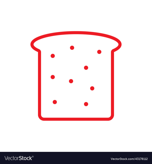Free: red bread slice outline icon - nohat.cc
