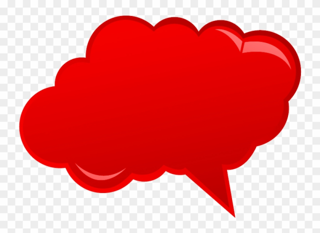 Free: Red Cloud Clipart Bubble - Talking Cloud Red - nohat.cc