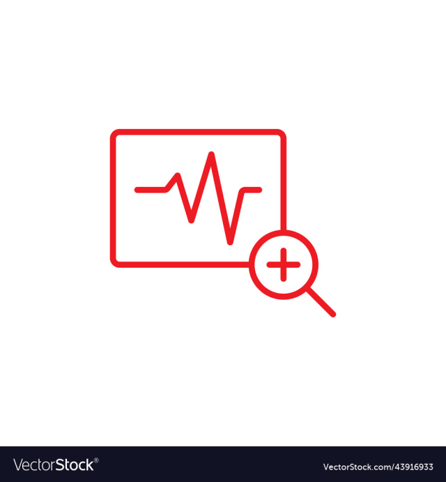 Free: red diagnostic with magnifying glass icon - nohat.cc