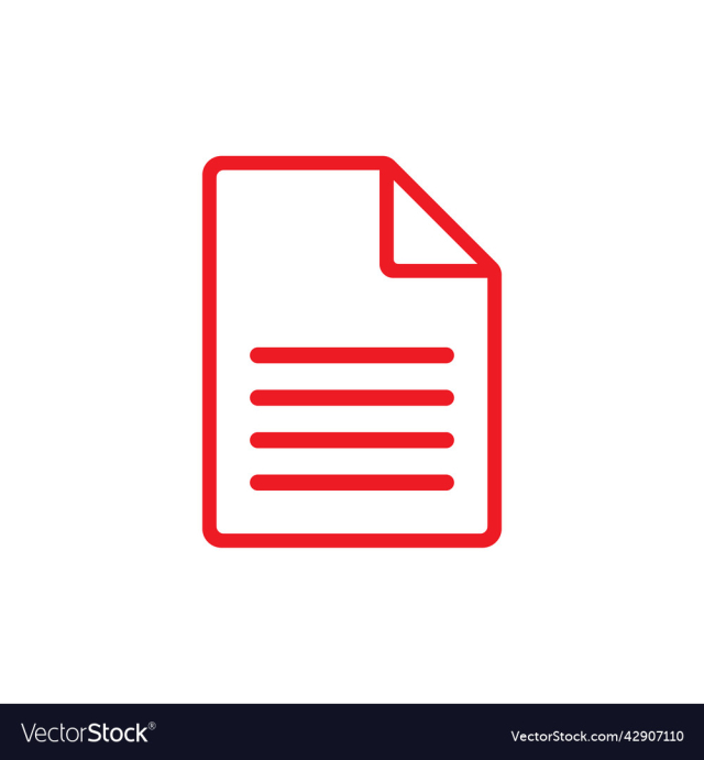 Free: red document line art icon - nohat.cc