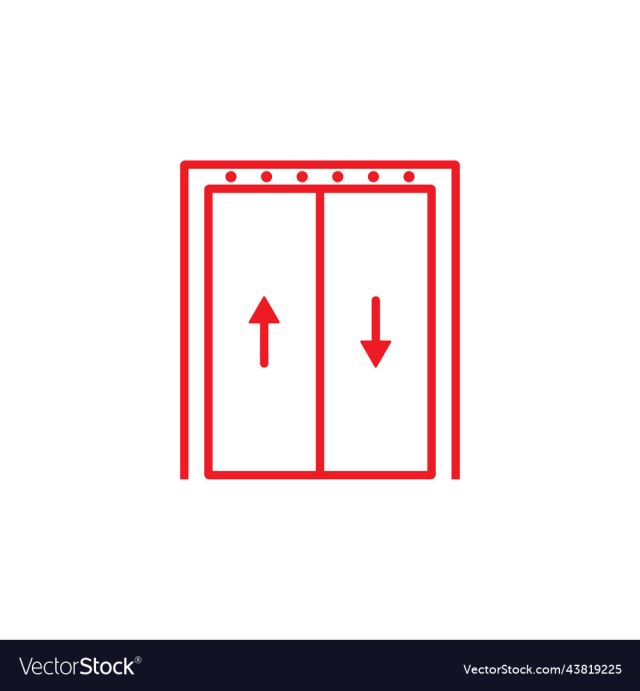 Free: red elevator line art icon - nohat.cc