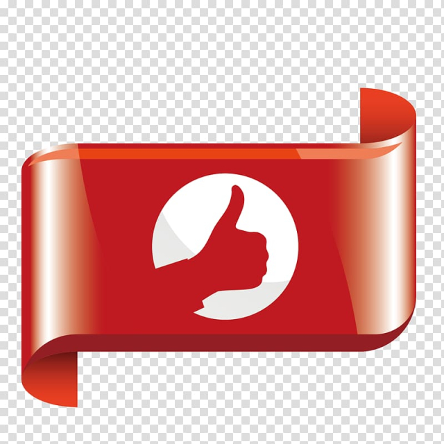 Free: Red Euclidean CorelDRAW, red ribbon label transparent background ...