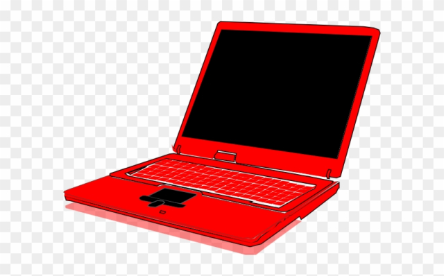 Free: Red Laptop Clipart - nohat.cc