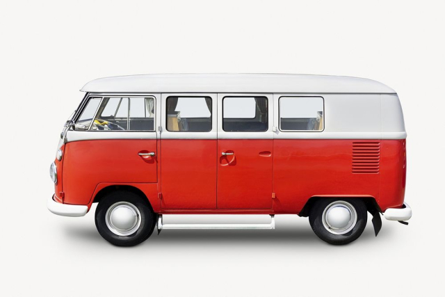 Free: Red microbus sticker, vehicle collage | Free PSD - rawpixel ...