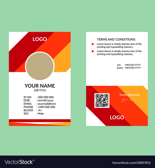 Free: Red nice id card vector image - nohat.cc