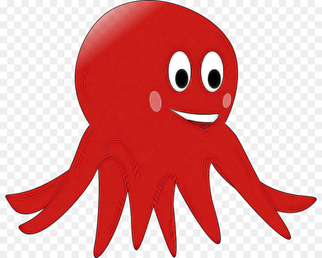 Free: red octopus cartoon smile pink - nohat.cc