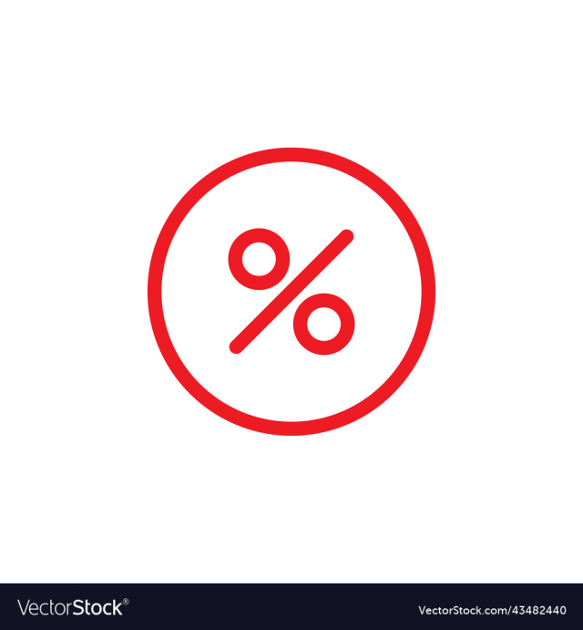 Free: red percentage line icon - nohat.cc