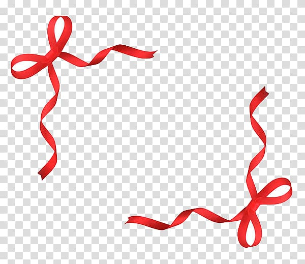 Free: Red ribbon , Red Ribbon Border transparent background PNG clipart ...