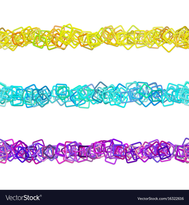 Free: Repeatable square pattern separator line set vector image - nohat.cc