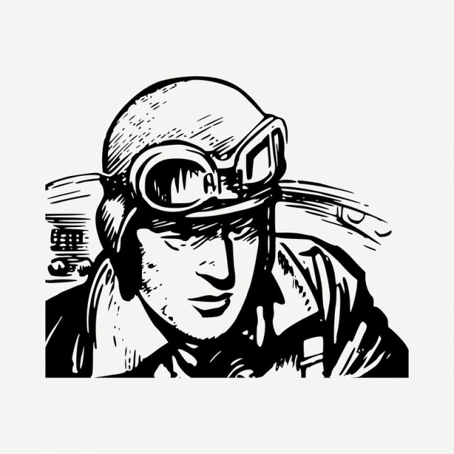 Free: Retro pilot drawing, vintage illustration | Free PSD - rawpixel ...