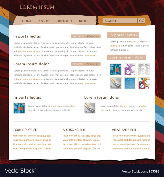 Free: Retro website template vector image - nohat.cc