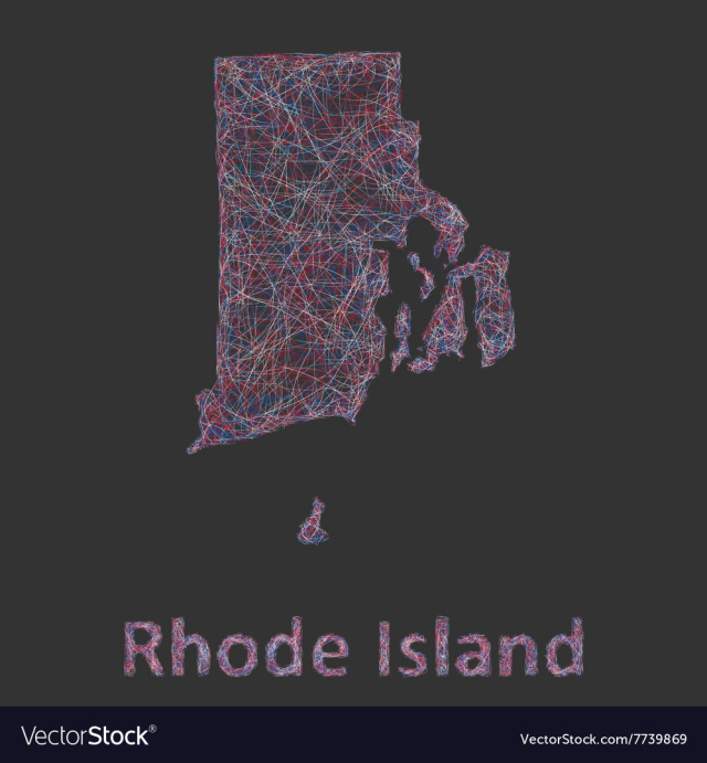 Free: Rhode Island line art map vector image - nohat.cc