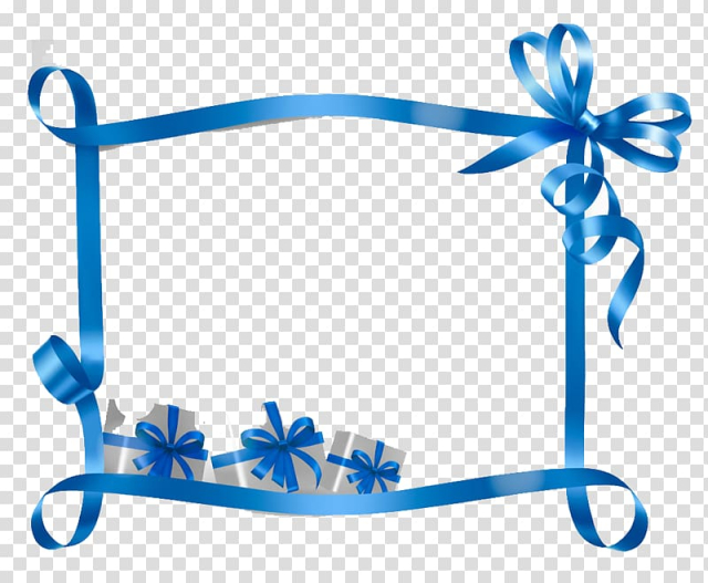 Free: Ribbon Gift card Blue, Gift Border transparent background PNG ...