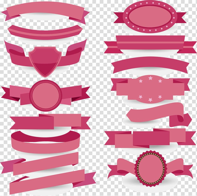 Free: Ribbon Illustration, Pink holiday ribbon transparent background ...