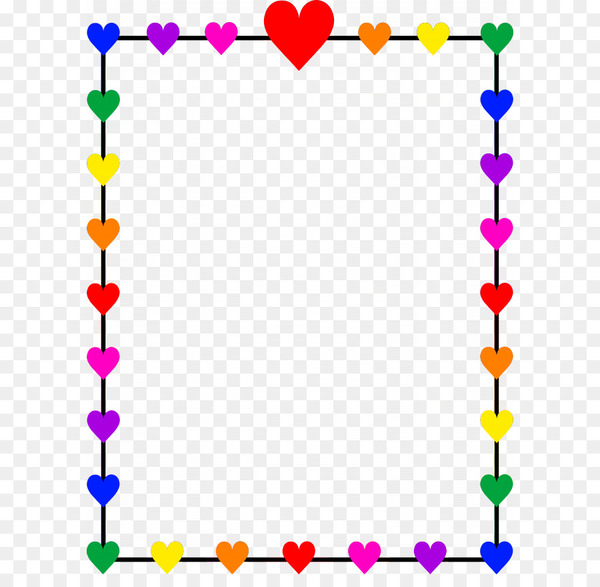 Free: Right border of heart Valentine's Day Clip art - Free Colorful ...