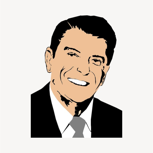Free: Ronald Reagan clipart, US president | Free Vector - rawpixel ...