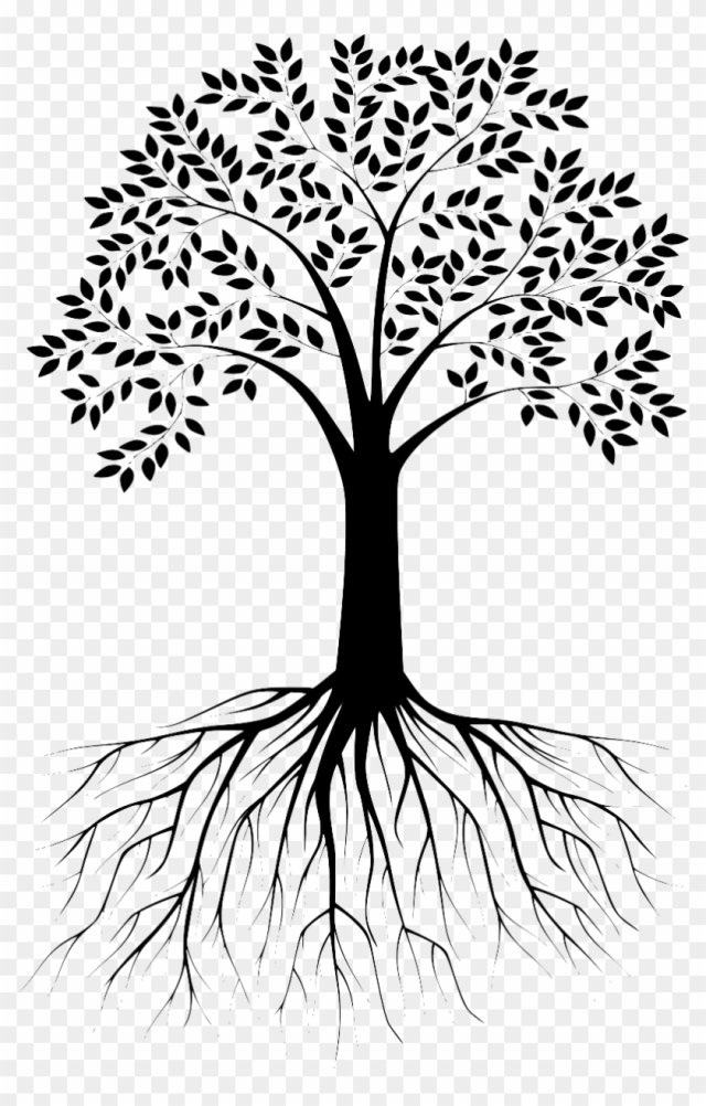 Free: Roots - Tree With Roots Silhouette - nohat.cc