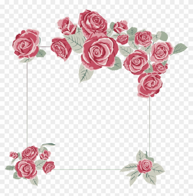 Free: Rose Frame 2 Png - Roses Frame Png - nohat.cc