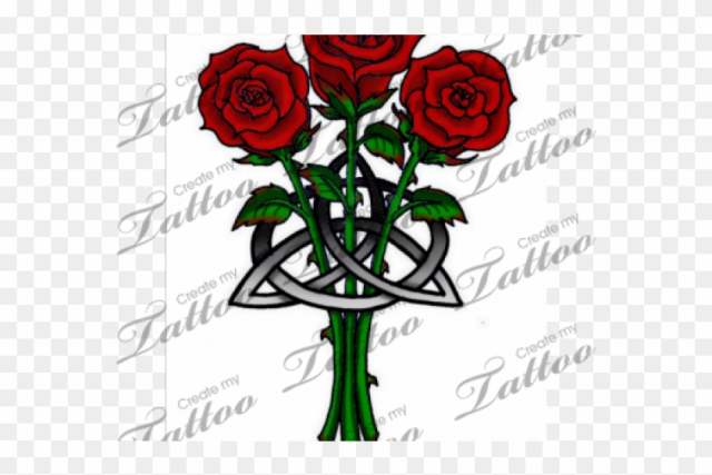 Free: Rose Tattoo Clipart Entwined - Celtic Knot With Rose - nohat.cc