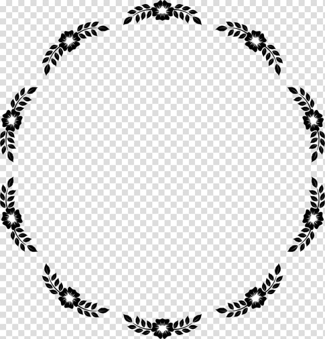 Clipart Circle Flower Frames Black And White - Infoupdate.org