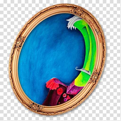 Free: Round gold frame mirror art, oval circle, Carlo alberto ...