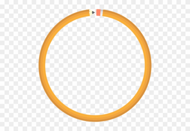 Free: Round Pencil Frame - Orange Circle Border Png - nohat.cc