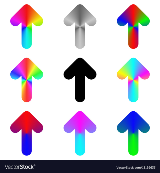 Free: Rounded rainbow arrow icon design set vector image - nohat.cc