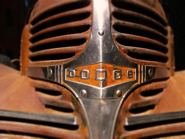 Free: Rusty chrome grille of old dodge car. - nohat.cc