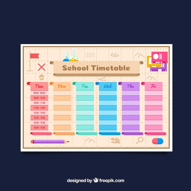 Free: School timetable to organize - nohat.cc