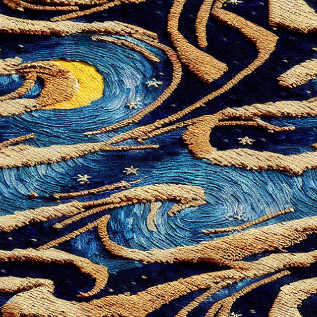 Free: Seamless image tile, Van gogh starry night style - nohat.cc
