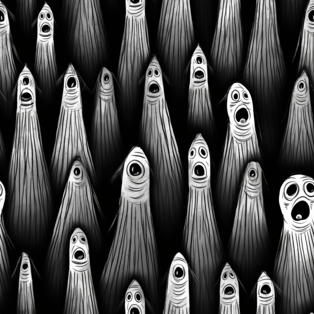 Free: Seamless pattern of Unnerving Hyperdetailed Horror Sketch art ...