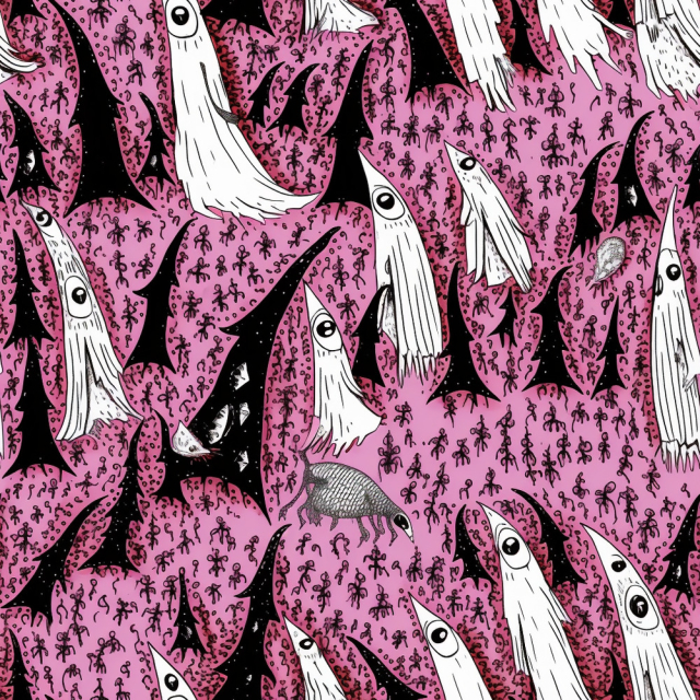 Free: Seamless pattern of Unnerving Hyperdetailed Horror Sketch art ...