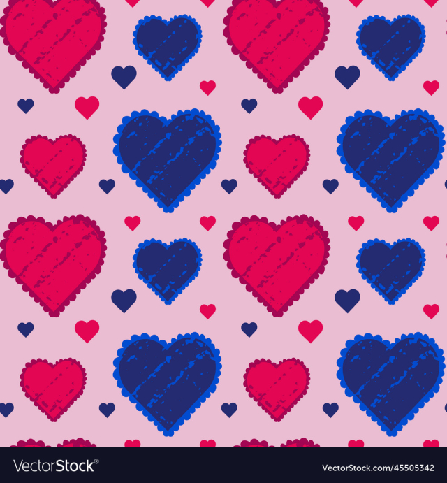 Free: seamless pattern with pink and blue hearts - nohat.cc