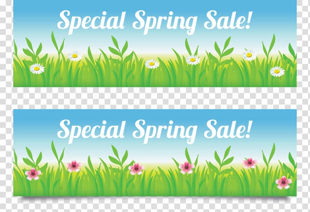 Free: Season Web banner Spring Sales, Banner Banner Grass Spring ...