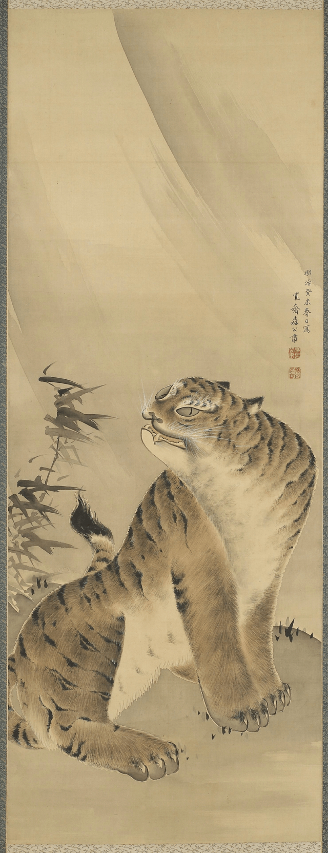 Free: seated tiger turned to PR; | Free Photo - rawpixel - nohat.cc