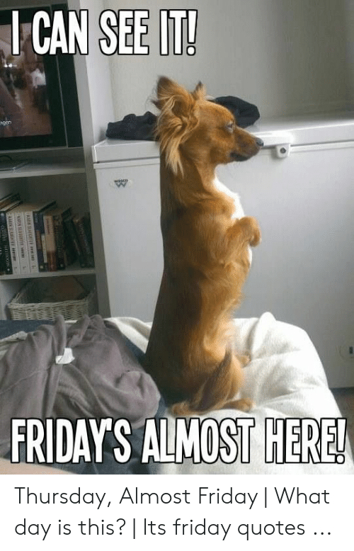 Free: SEEIT CAN Gen FRIDAYS ALMOST HEREL Thursday Almost Friday | What ...