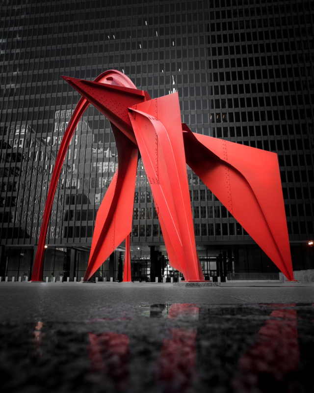 Free: Selective Color Photography of Red Metal Frame - nohat.cc